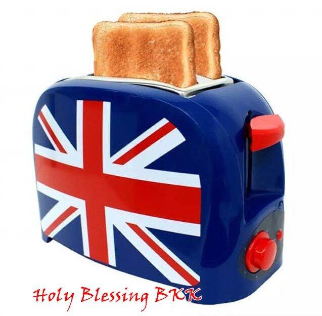 เครื่องปิ้งขนมปัง GALAXY ลายธงชาติอังกฤษ 🇬🇧 British flag toaster 750W ...