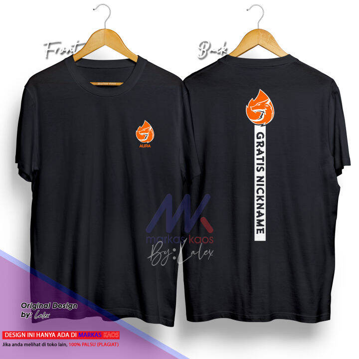 BAJU KAOS GAME AURA MOBILE LEGEND FREE FIRE POINT BLANK BISA CUSTOM ...