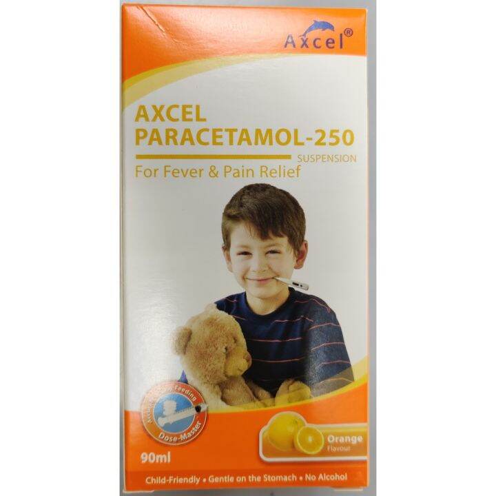 Axcel Paracetamol 250mg Suspension 90ml (Pain Relief & Fever) | Lazada