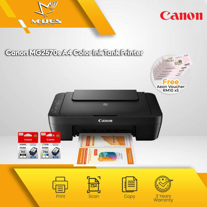[FREE RM50 Aeon] Canon PIXMA MG2570S All In One Color A4 InkJet Printer ...