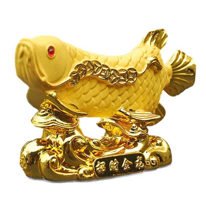 Fish Statue Wealth Shui Feng Chinese Figurine Ornament Arowana Decor ...