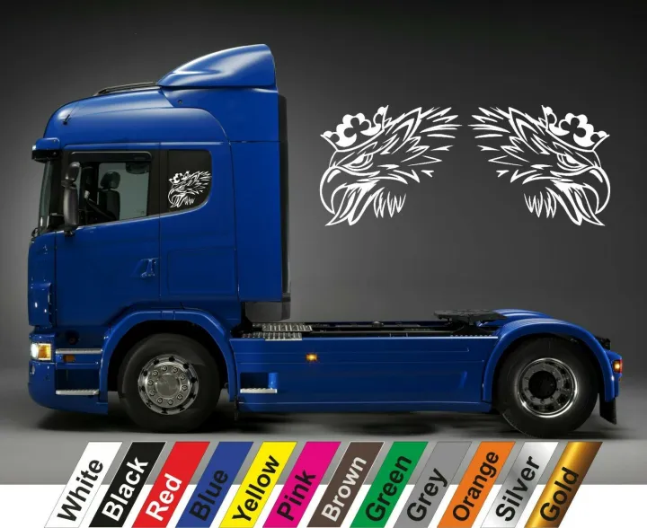 For x2 Scania griffin Truck #37 Auto Vinyl Styling Car Body Sticker ...