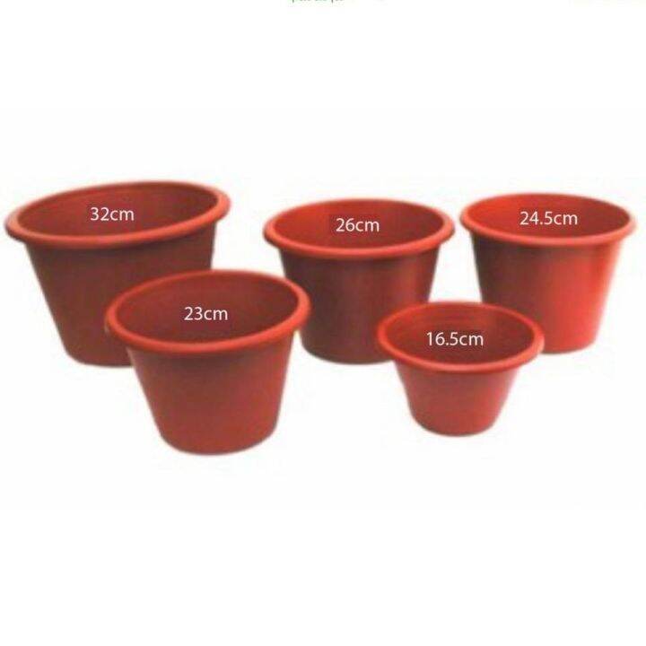 DIAMETER 23CM PLASTIC FLOWER POT PASU PLASTIK POKOK BUNGA [ 8 inchi ...