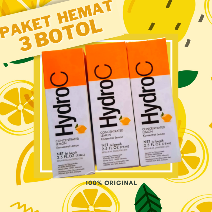 [PAKET 3 BOTOL] Hydro C Concentrated Cmd Hydro C Lemon Isi 75 Ml ...