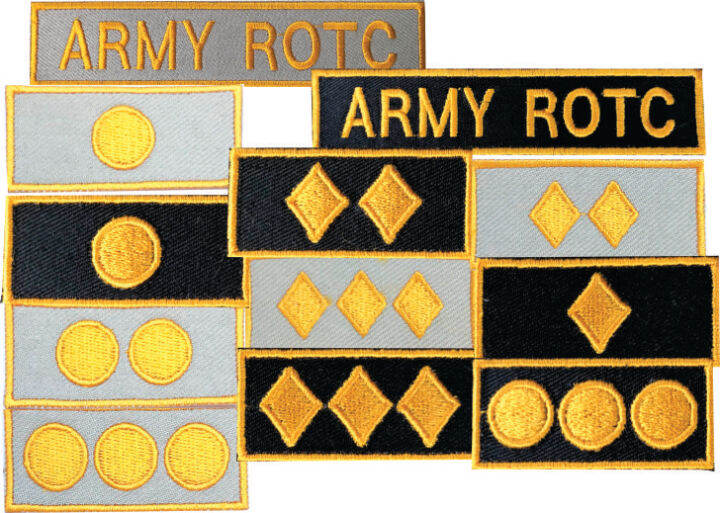 ROTC Rank Patches, Fully Computerized Embroidered in Original Size and ...