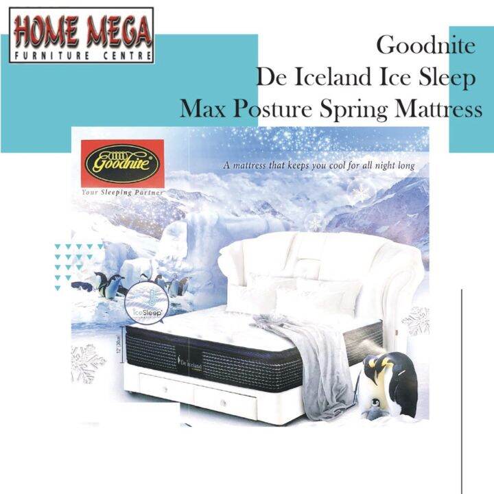 Goodnite DE ICELAND Ice Sleep 12 inch Max Posture Spring Mattress ...