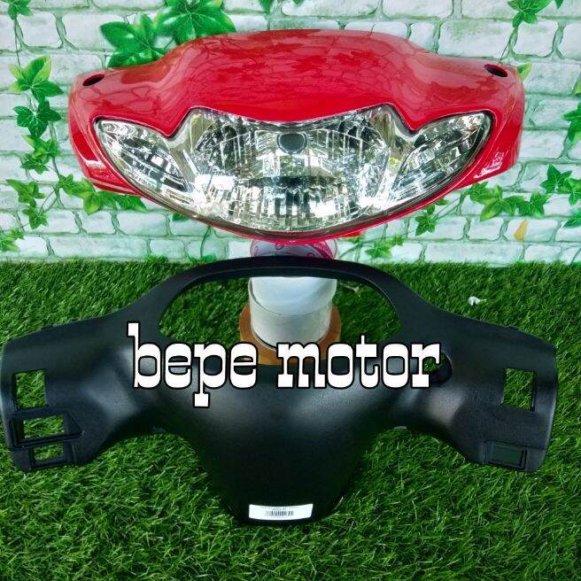 body motor smash.. batok set Suzuki smash lama warna merah kepala depan ...
