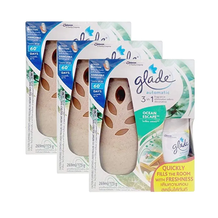 Glade Ocean Escape Automatic Spray 3 Pack (175g per pack) | Lazada PH