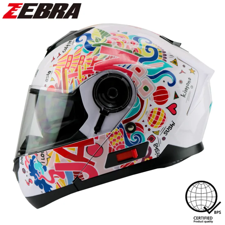zebra 708 motorcycle full face helmet original dual visor Modular ...