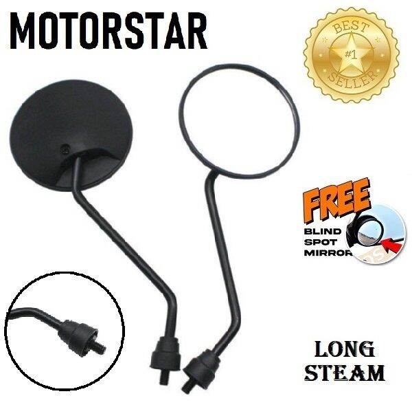 MOTORSTAR WELL 125 | Accessories Motorcycle Clear Side Mirror Long Stem ...