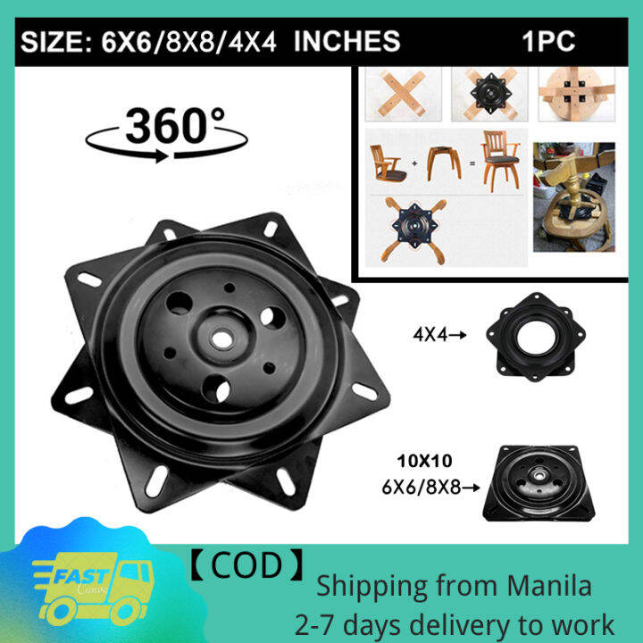 Lazy Susan Black heavy Square Steel Rotating Swivel Turntable Plate Bar ...