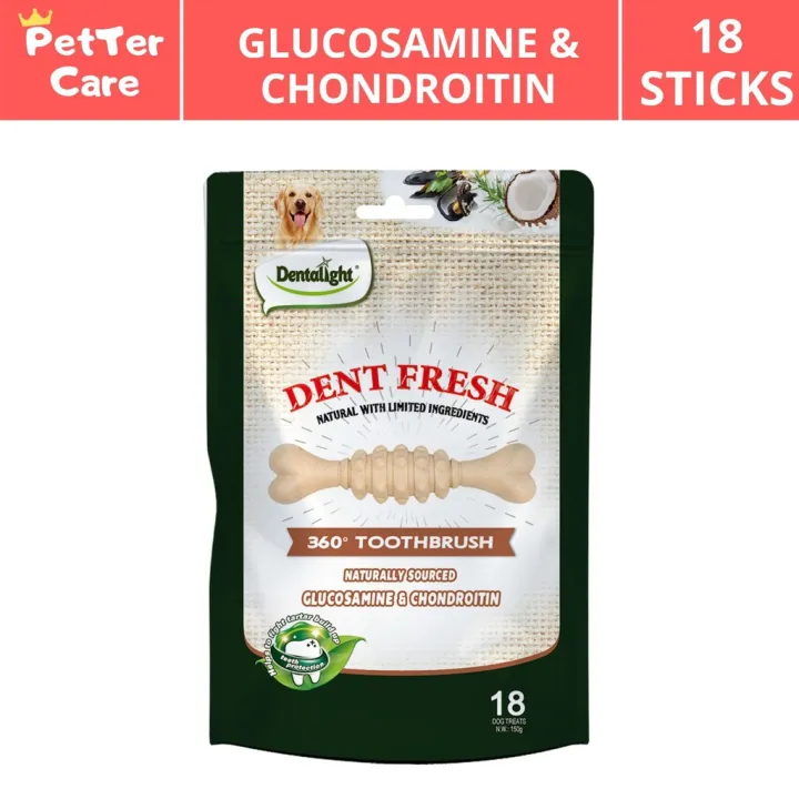 Dent Fresh Dog Treats Dental Chews for Joint Care 150g Glucosamine ...