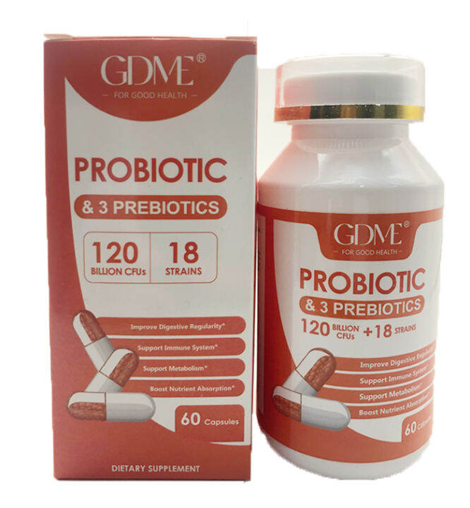 GDME Probiotics For Adult Women 60 Capsules Food Supplement Digestive ...