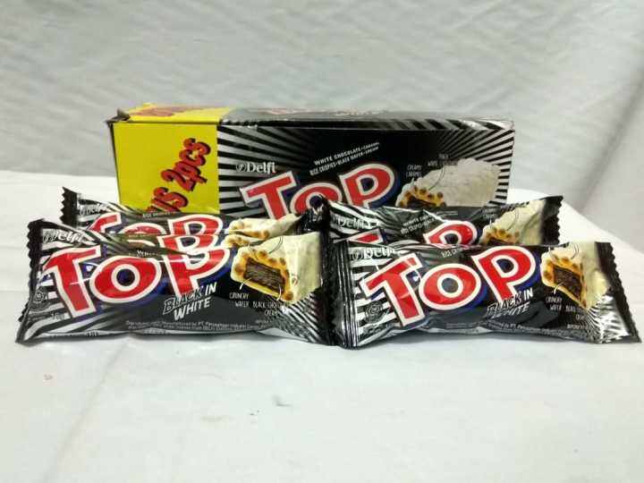 Aneka Snack Delfi Top jumbo (24 pcs 216 gram) /wafer top /wafer black ...