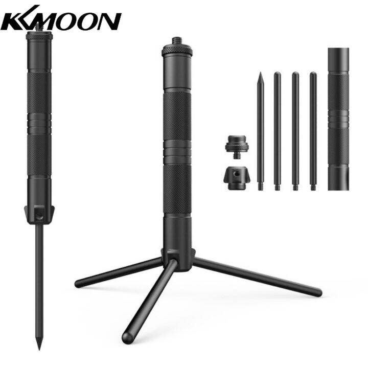 KKmoon อลูมิเนียมโคมไฟตั้งแคมป์โคมไฟเสาพับแสงสนับสนุนผู้ถือโคมไฟยึด ...