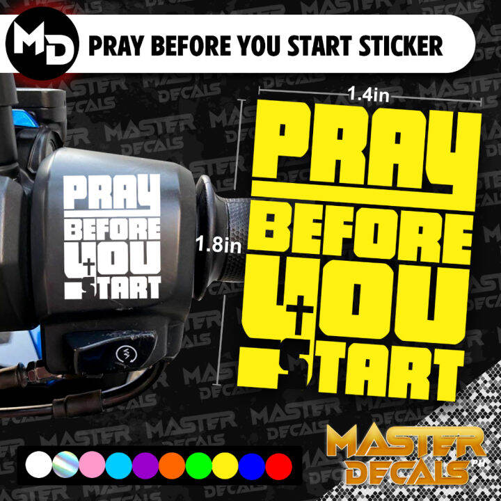 Pray Before You Start Sticker | Lazada PH