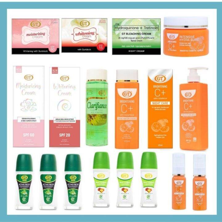 Gt Cosmetics Products Cream•Toner•Soap•Sunscreen•Deodorant | Lazada PH