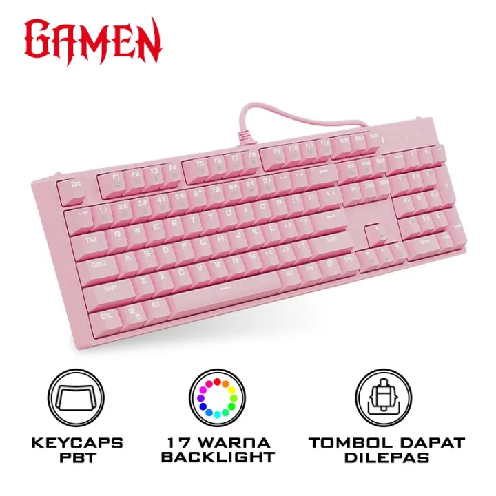 GAMEN Titan Keyboard Mechanical Pluggable Switch Blue Gaming Keyboard ...