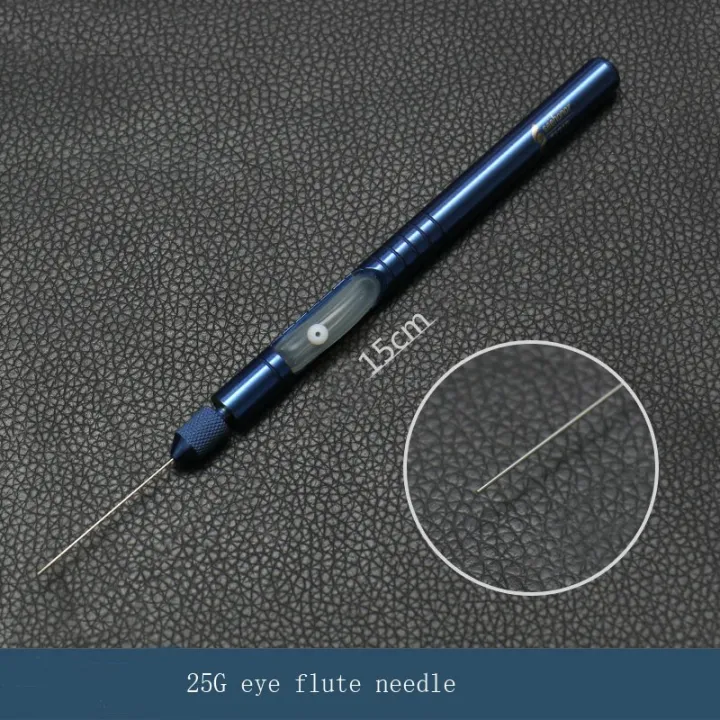 Ophthalmology Flute Needle Titanium Alloy Straight Flush Type With ...