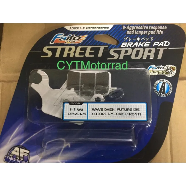 FAITO Brake [Pad Front] Wave Dash - RS150 GTR 150 Raider J 115 Fi ...