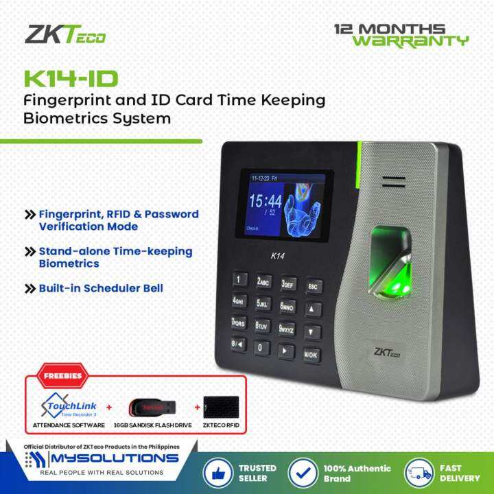 ZKTeco Fingerprint & ID Card Time Time & Attendance Biometrics K14 ... ZKTeco Fingerprint & ID Card Time Time & Attendance Biometrics K14 ...