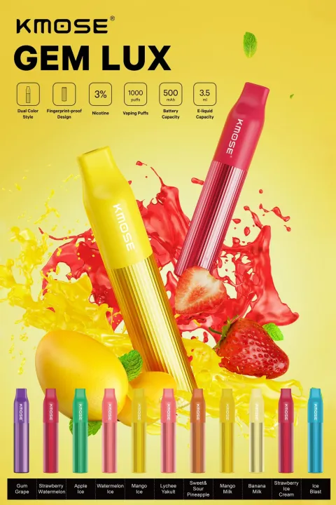 KMOSE GEM LUX 1000 PUFFS 3%NIC DISPOSABLE POD PODS | Lazada PH