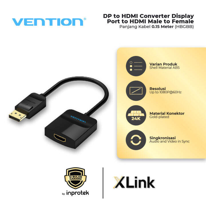 DP to HDMI Converter Display Port to HDMI Male to Female | Lazada Indonesia