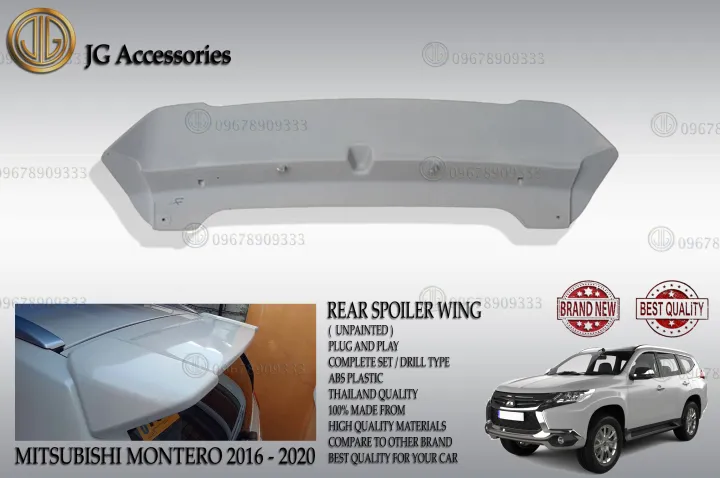 MITSUBISHI MONTERO SPORTS 2016 2017 2018 2019 2020 REAR SPOILER WING ...