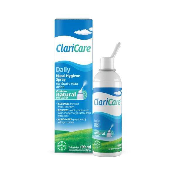 ClariCare Nasal Hygiene Spray 100 ml. คลาริแคร์ นาซอล สเปรย์ สเปรย์ ...