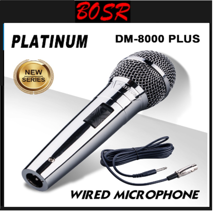 NEW PLATINUM GOLD DM-8000 PLUS MICROPHONE DYNAMIC,MICROPHONE EXCELLENT ...