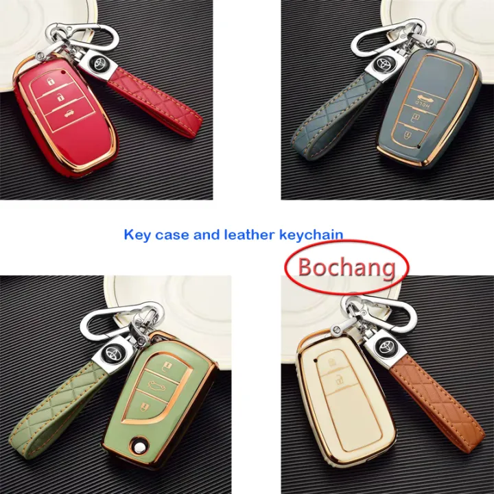Bo Chang 1pc for Toyota Car Key Case,Car Key Cover and Leather Keychain ...