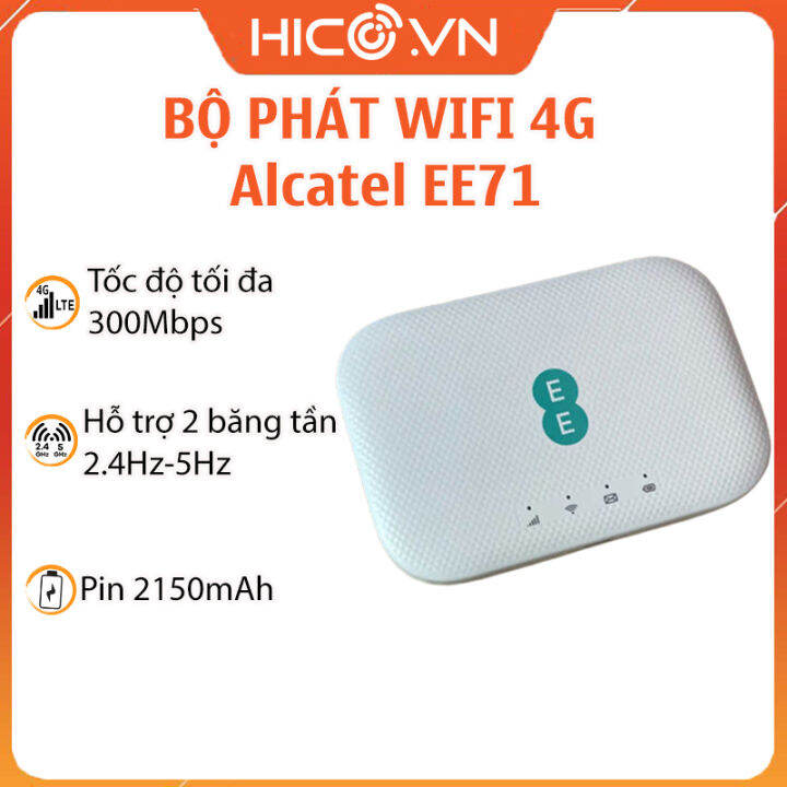 Bộ Phát Wifi 4G Alcatel EE71 BT70 Đen – Tốc độ 300Mbps – Kết nối 20 user Kiêu Dáng Cực Kỳ Nhỏ ...