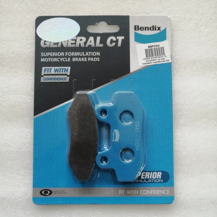 Bendix MD 01 Brake Pads for Honda Wave 110(front), XRM 110 Old model ...