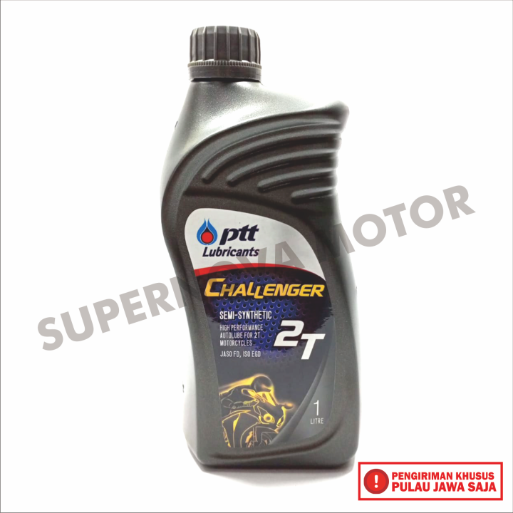 OLI PTT CHALLENGER MOTOR 2T SEMI SINTETIS 1 LITER 800ML 500ML IMPOR ...