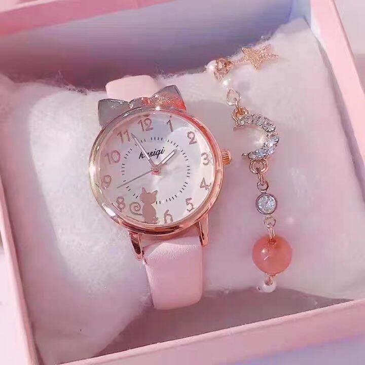 Watches for Kids Girls Boys Students Relo Kids Watch Cat Ears Face Kids ...