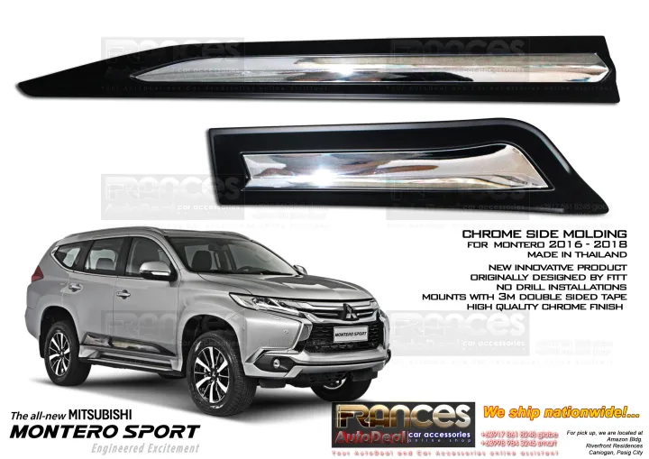 MITSUBISHI MONTERO SPORT 2016-2023 SIDE MOULDING two-tone / Side ...