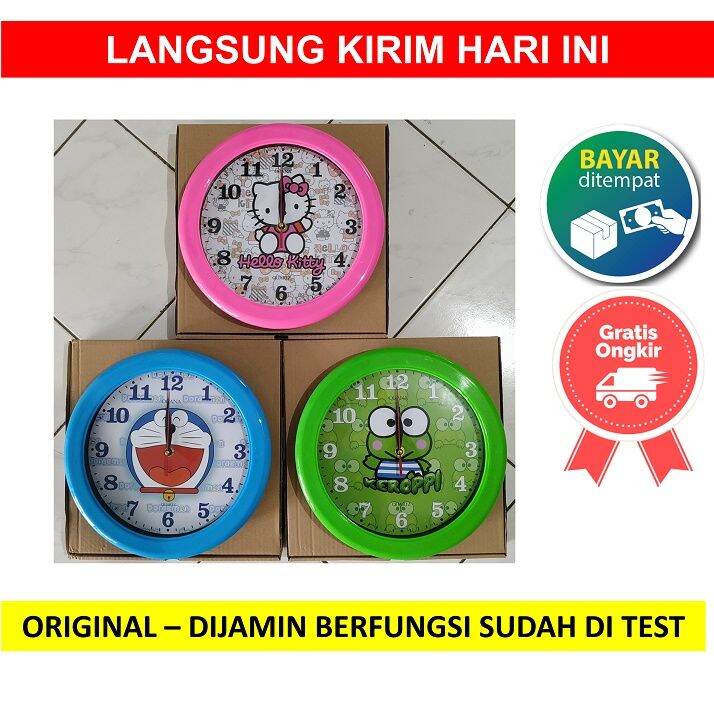 JAM DINDING KARAKTER ANALOG 28CM RUMAH 28 CM MURAH LUCU ANAK ANAK ...