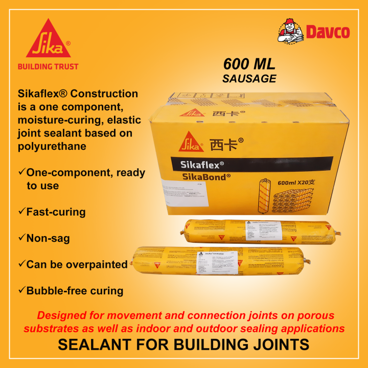 Sika Sikaflex Sikabond Construction Polyurethane Sealant Box (20 x ...