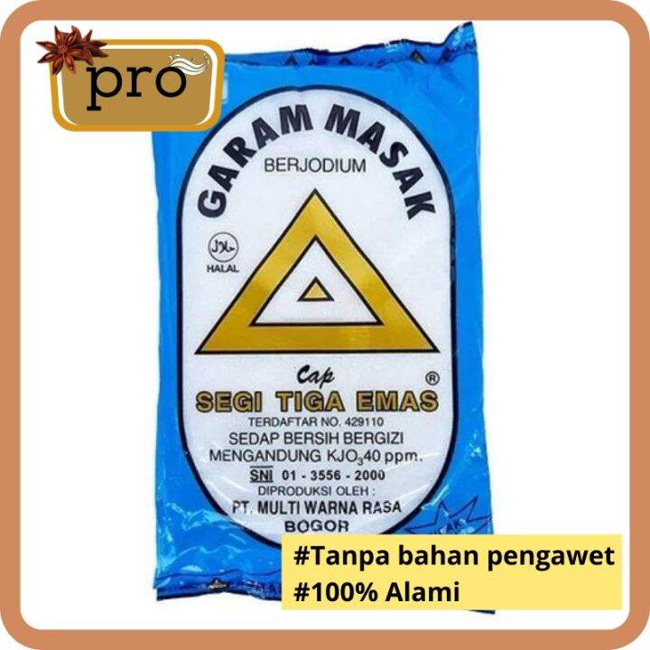 Garam Dapur Garam Meja Cap Segitiga Emas Garam Masak / Salt | Lazada ...