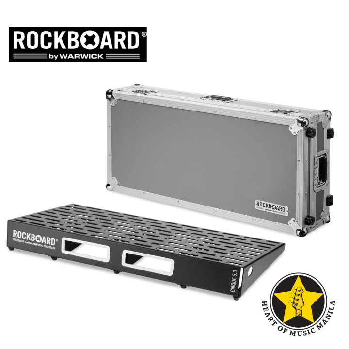 Warwick RockBoard CINQUE 5.3 Pedalboard with flightcase for about 15 to 25 effect pedals 33 x 18 ...