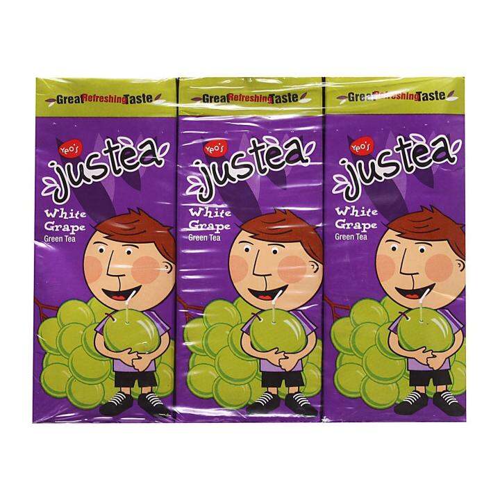 Yeo's Justea White Grape Green Tea Packet Drink 250ML (Pack Of 6 ...