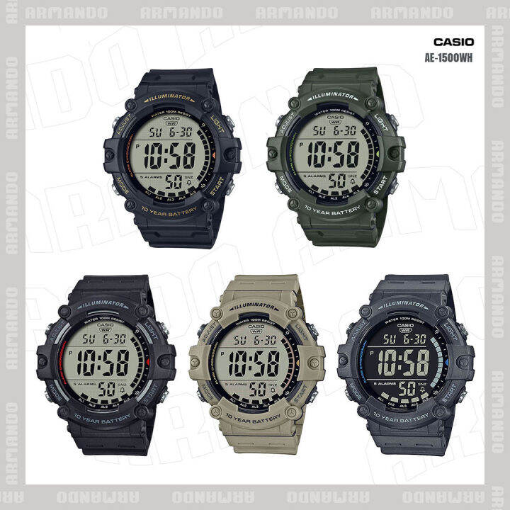 Casio AE-1500WHX-1,AE-1500WHX-3,AE-1500WH-1,AE-1500WH-5,AE-1500WH-8B ( ของแท้ สินค้ารับประกัน 1 ...