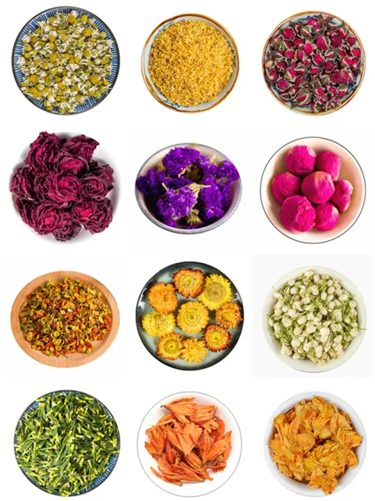 Real Natural Dried Flowers Jasmine Rose Honeysuckle Lavender Lily Lemon ...