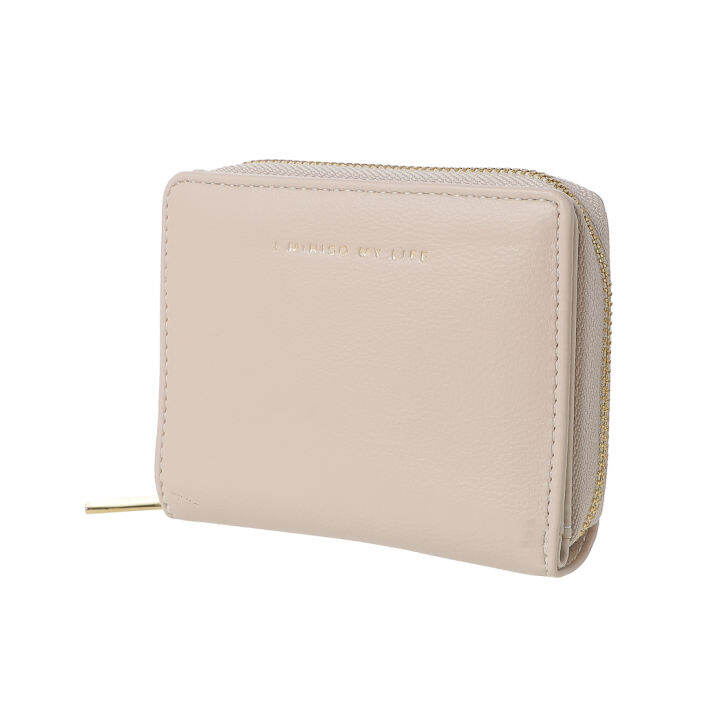 MINISO Multipurpose Short Wallet with Golden Letters Apricot | Lazada PH