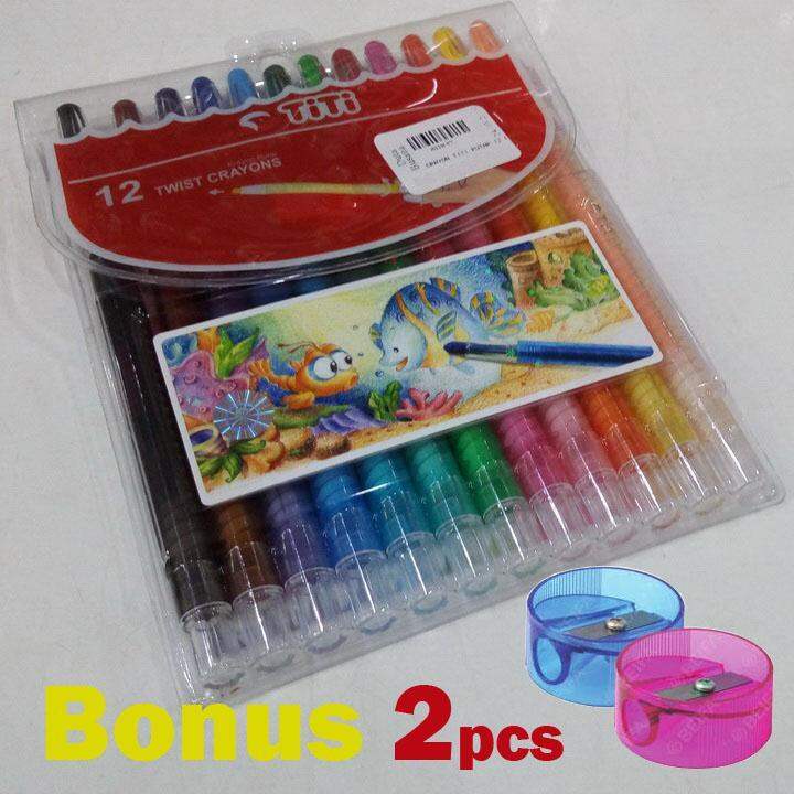 Crayon Putar Titi Twist Crayons 12 Warna | Lazada Indonesia
