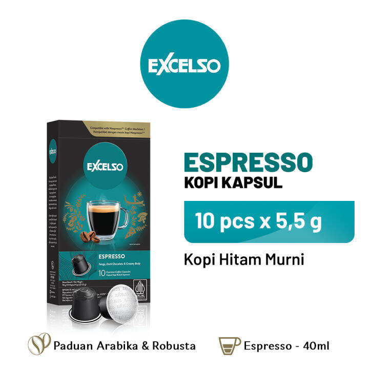 Excelso Kopi Kapsul Espresso - Nespresso Compatible Coffee Capsule ...
