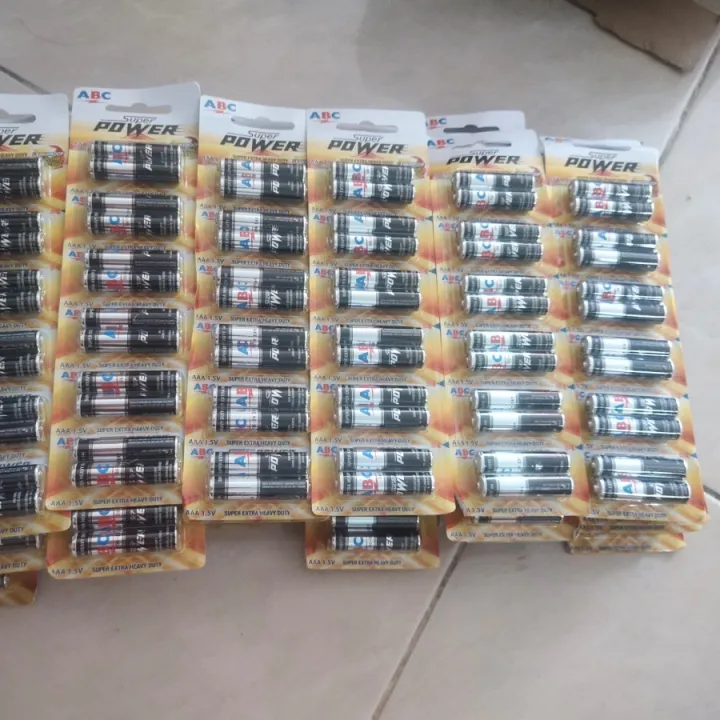 baterai aaa ABC heavy duty 1.5v carbon zinc batere ori | Lazada Indonesia