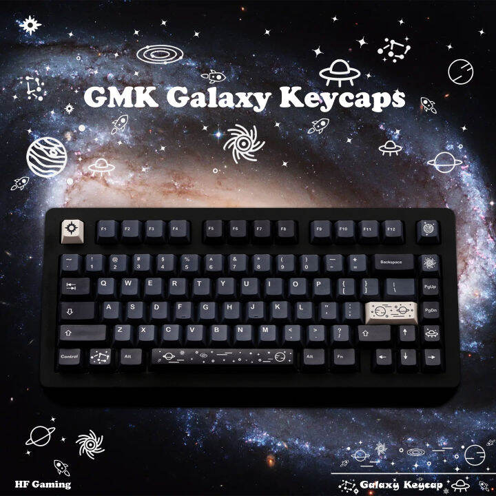 GMK Galaxy Keycaps, 134 Keys PBT Keycaps Cherry Profile DYE-SUB ...