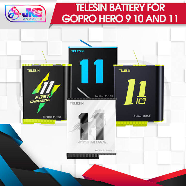 TELESIN Battery for GoPro Hero 9 10 11 and 12 Action Camera | Lazada PH