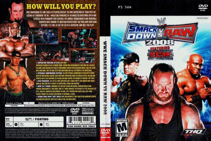 PS2 GAME SMACK DOWN VS RAW 2008 | Lazada